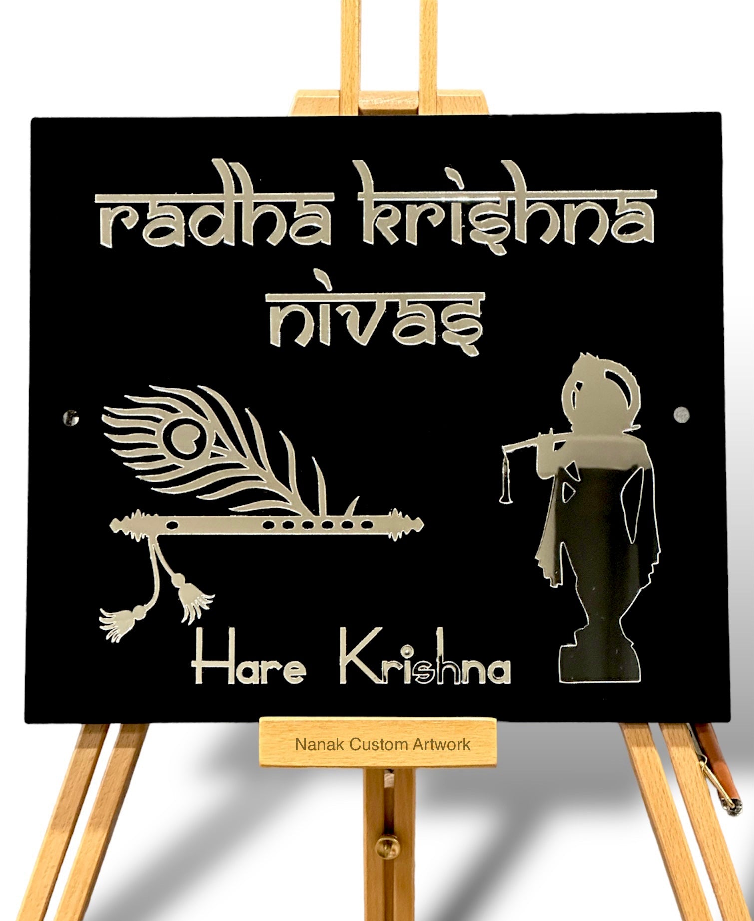 Radha Krishna House Sign – Nanak Custom Artwork