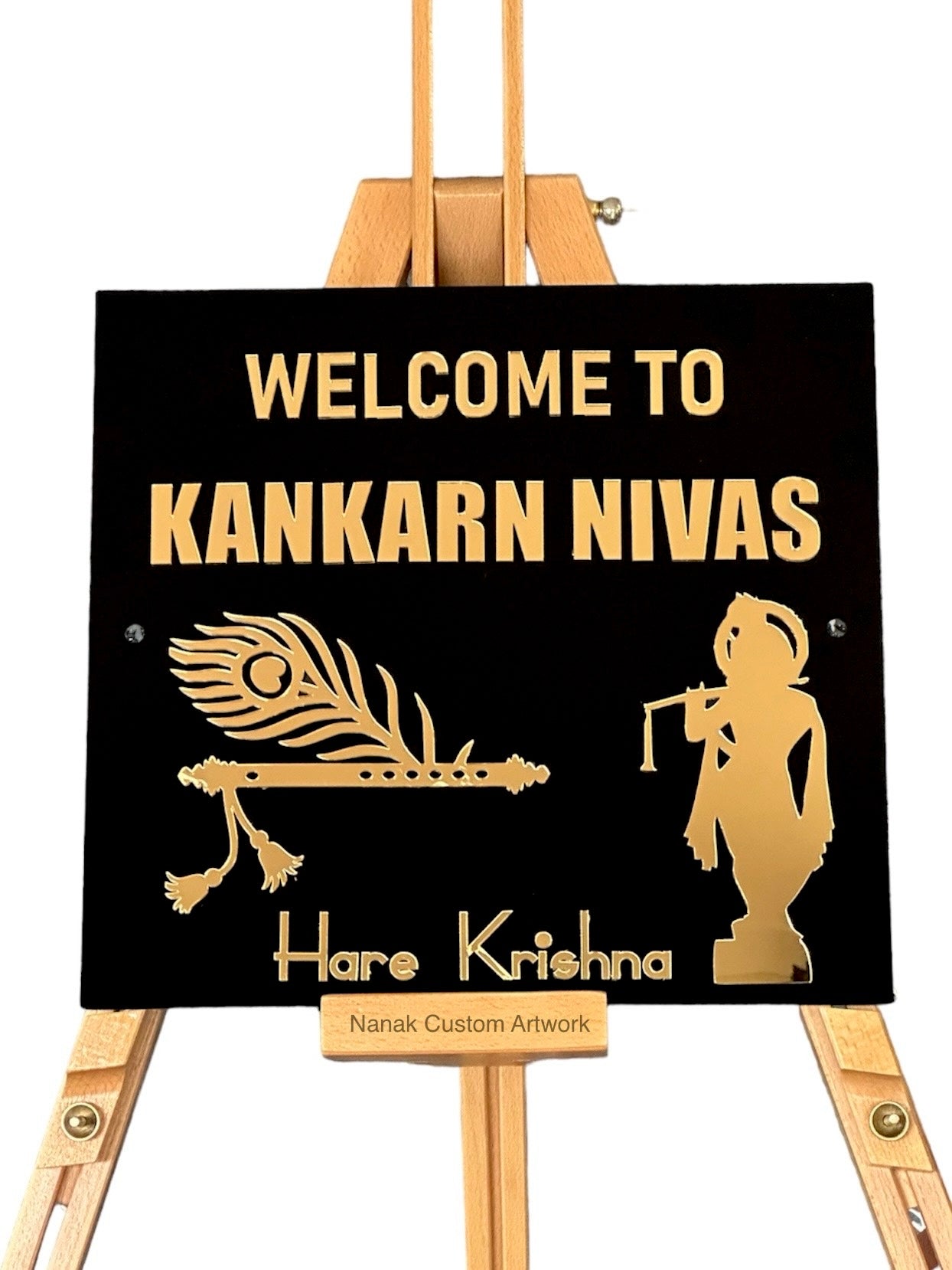 Radha Krishna House Sign – Nanak Custom Artwork